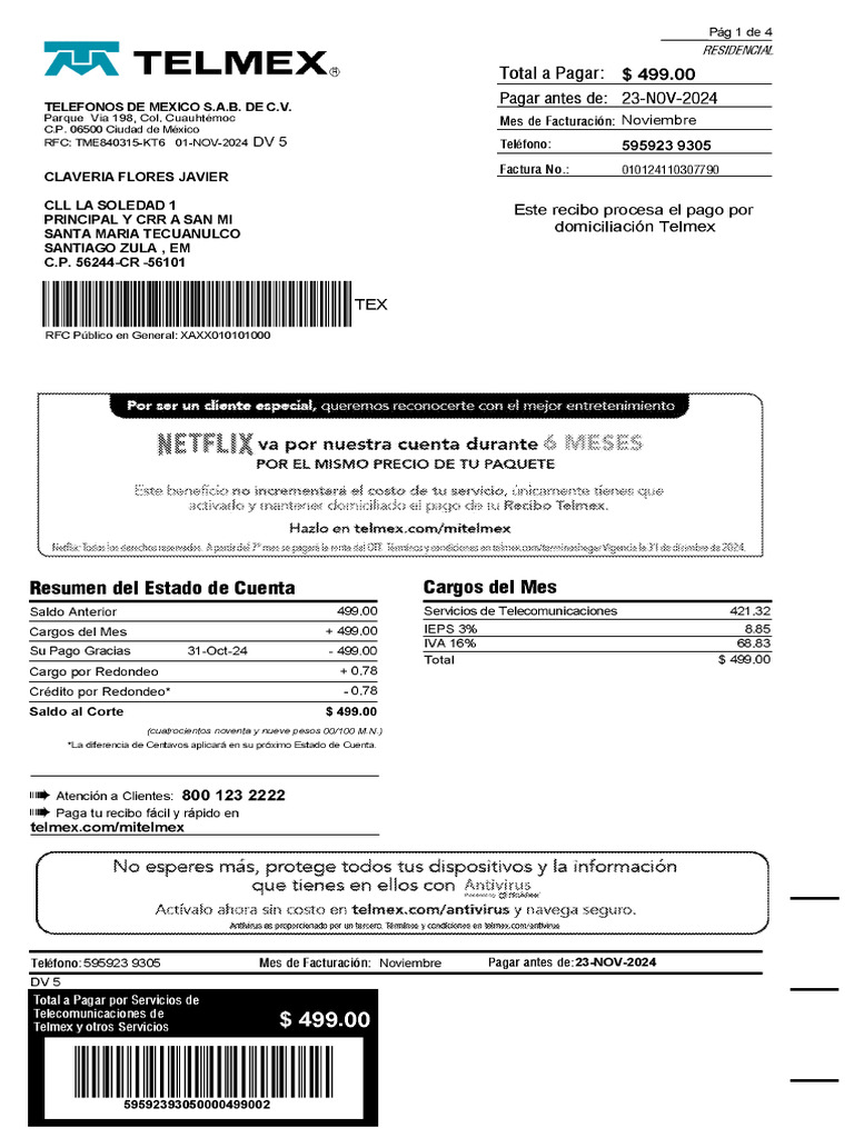 Comprobante de Domicilio | PDF