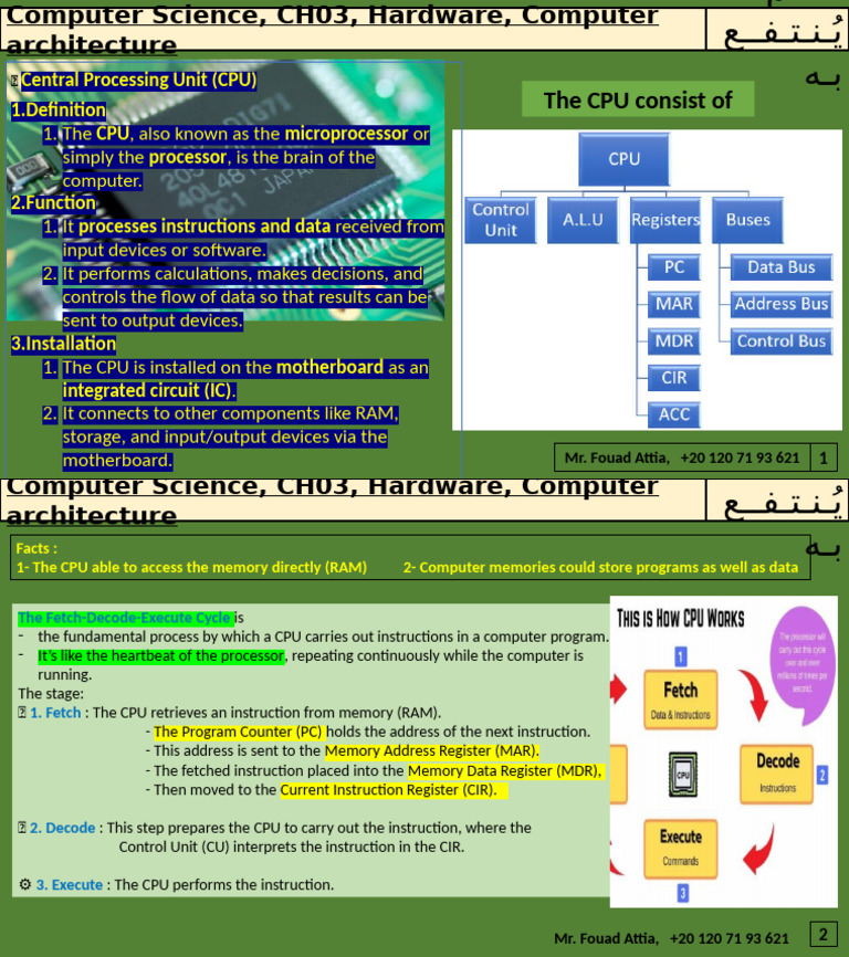 Understanding CPU Functions and Cycle | PDF