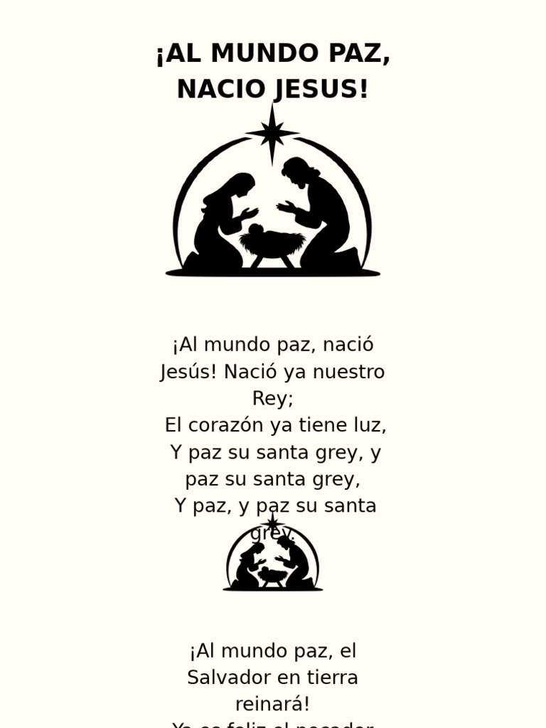 76 Al Mundo Paz Nació Jesús | PDF