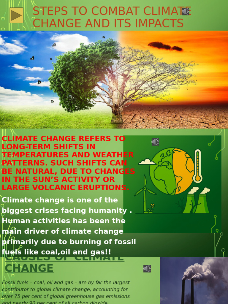 Steps To Combat Climate Change and Its Impacts | PDF | Climate Change ...
