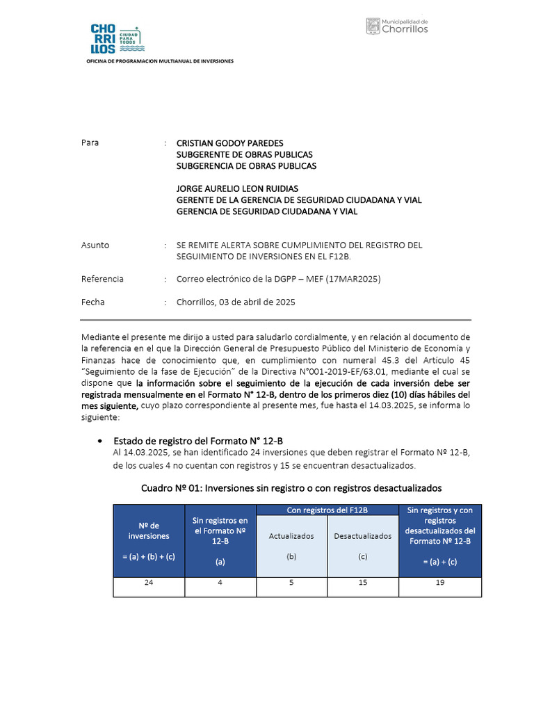 Memorando Multiple 000003 2025 Opmi | PDF