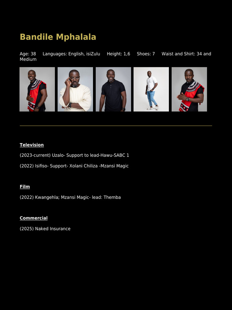 Bandile Maphalala: Career and Age Insights | PDF