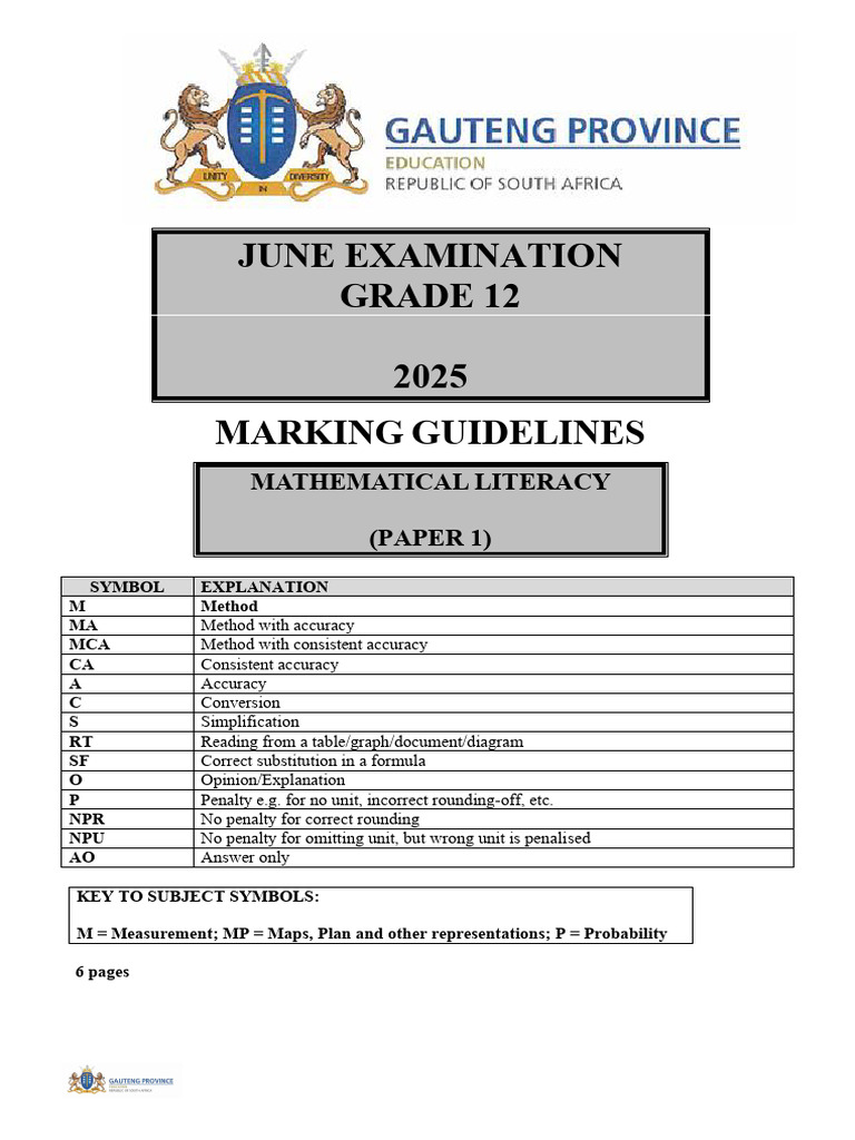 Grade 12 Mathematical Literacy P1 Notes | PDF | Accuracy And Precision ...