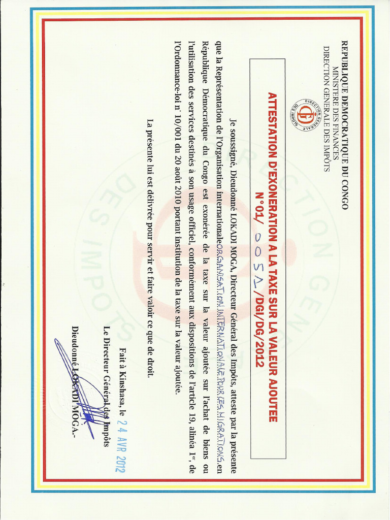 VAT Exemption Certificate | PDF