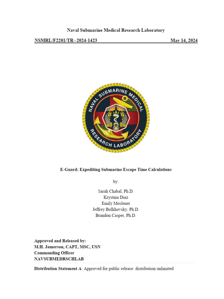 E-Guard: Enhancing Submarine Escape Accuracy | PDF | Errors And ...