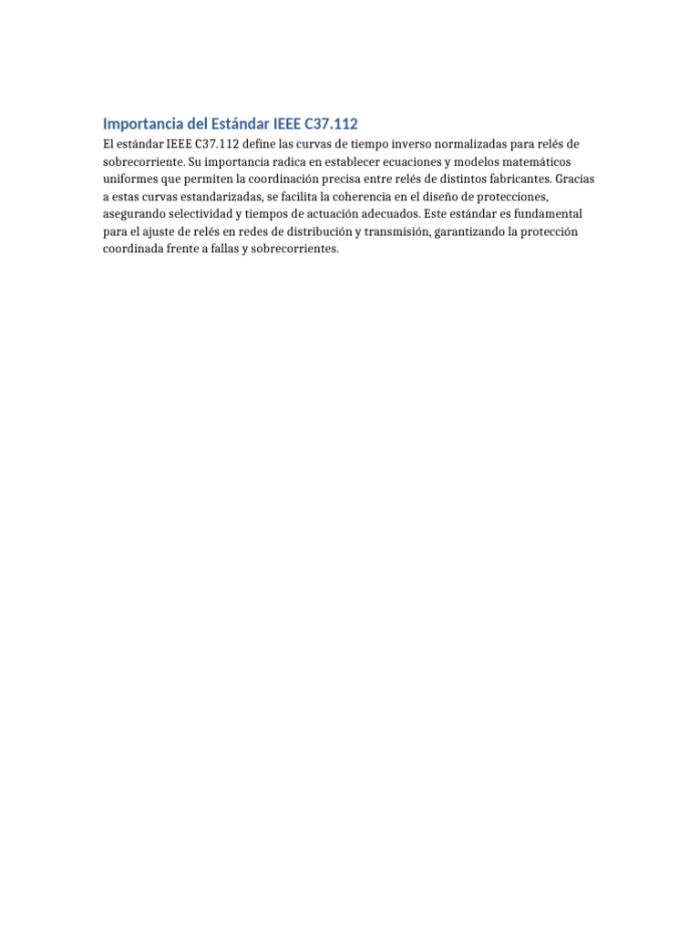 Importancia del Estándar IEEE C37.112 | PDF