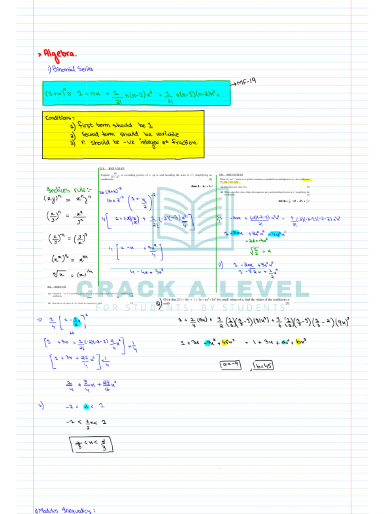 P3 9709 Revision Sheet by Crack Education | PDF