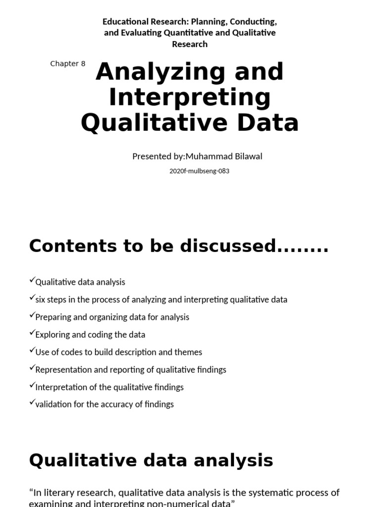 Analyzing and Interpreting Qualitative Data | PDF | Qualitative ...