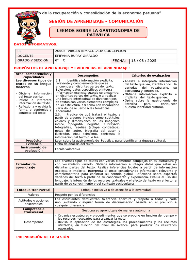 COMUN- 18-08-LEEMOS SOBRE LA GASTRONOMIA DE PATIVILCA | PDF | Cilantro | Cocinando