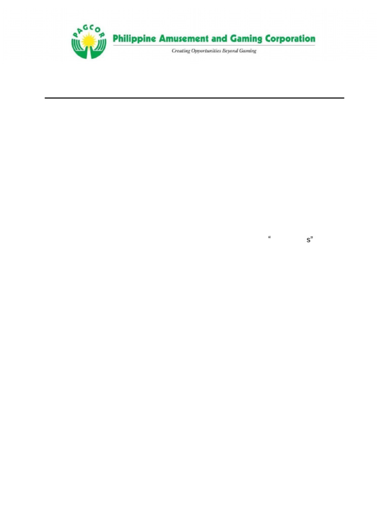 Esabong Regulatory Framework e Sabong Off Cockpit Betting Station | PDF