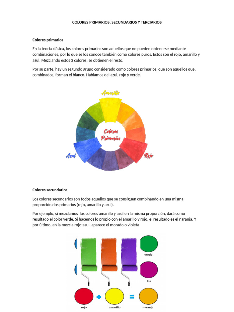 Colores Primarios y Secundarios para Niños | PDF