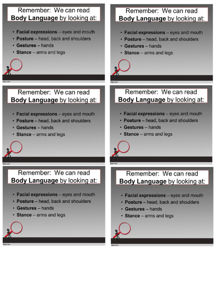 I Can Read Body Language Magnet Cards | PDF