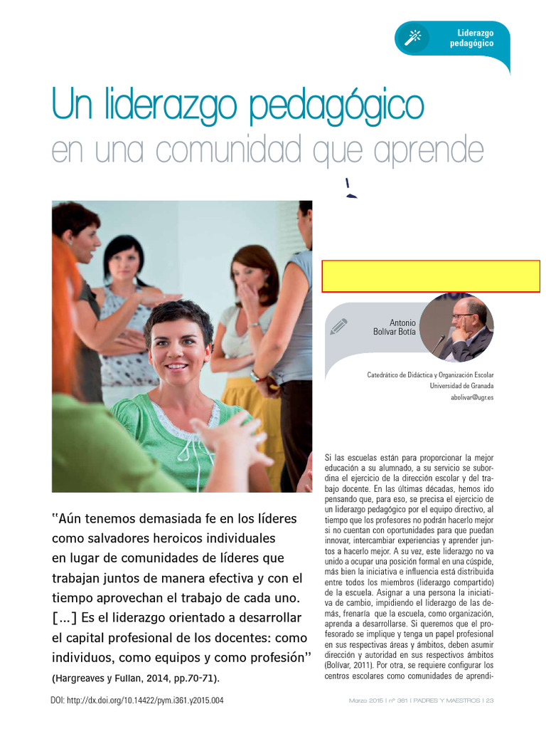 Bolivar - Un Liderazgo Pedagogico | PDF | Maestros | Enseñando