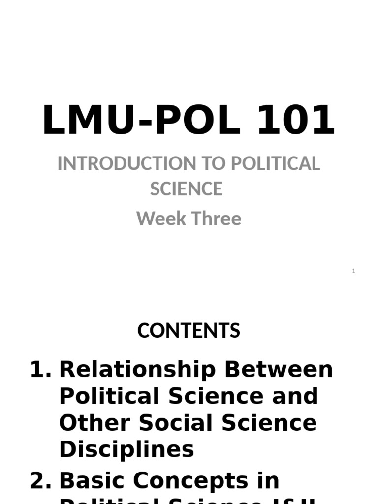 Political Science and Its Interdisciplinary Links | PDF | Power (Social ...