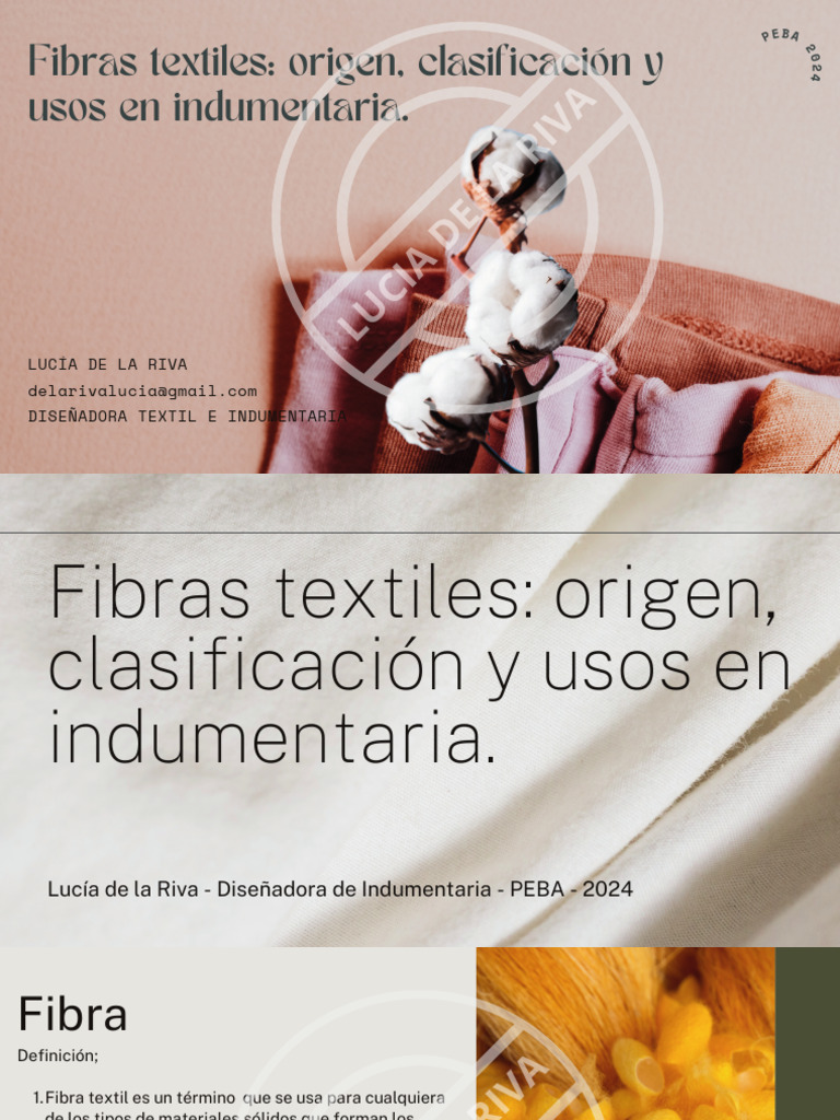 Fibra Textil Peba (1ra Parte) 2024 Ma | PDF | Textiles | Industria textil