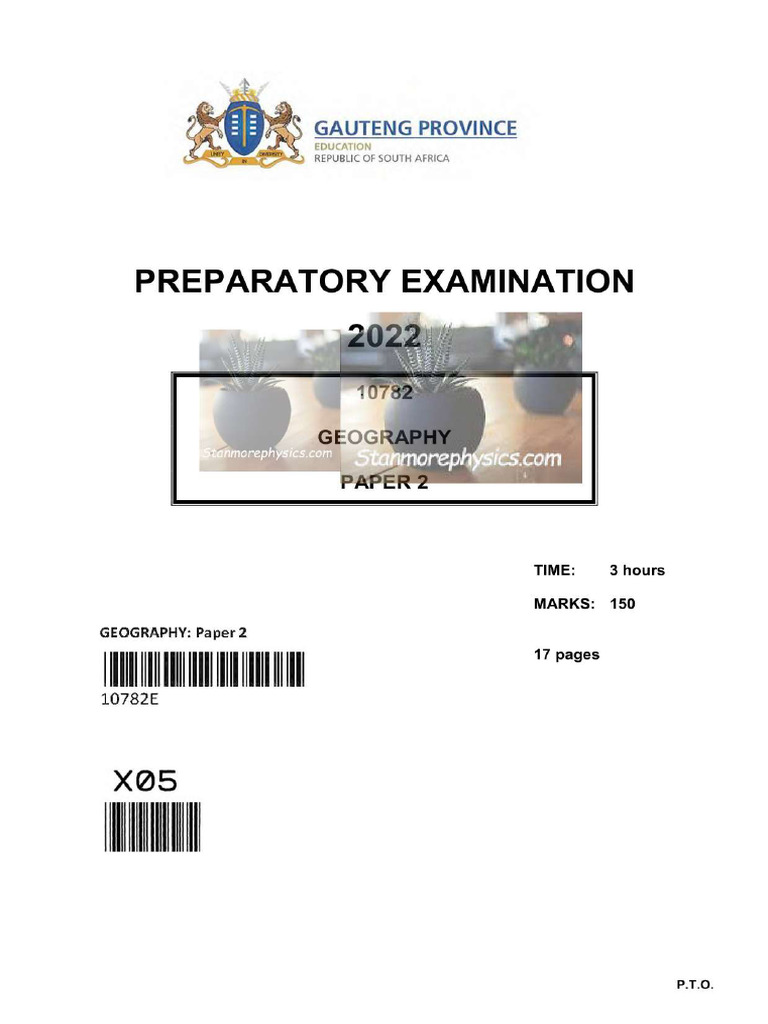 GP Geography Grade 12 September 2022 P2 and Memo | PDF