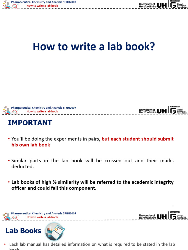 Lab Book Guidelines for Chemistry Students | PDF | Experiment ...