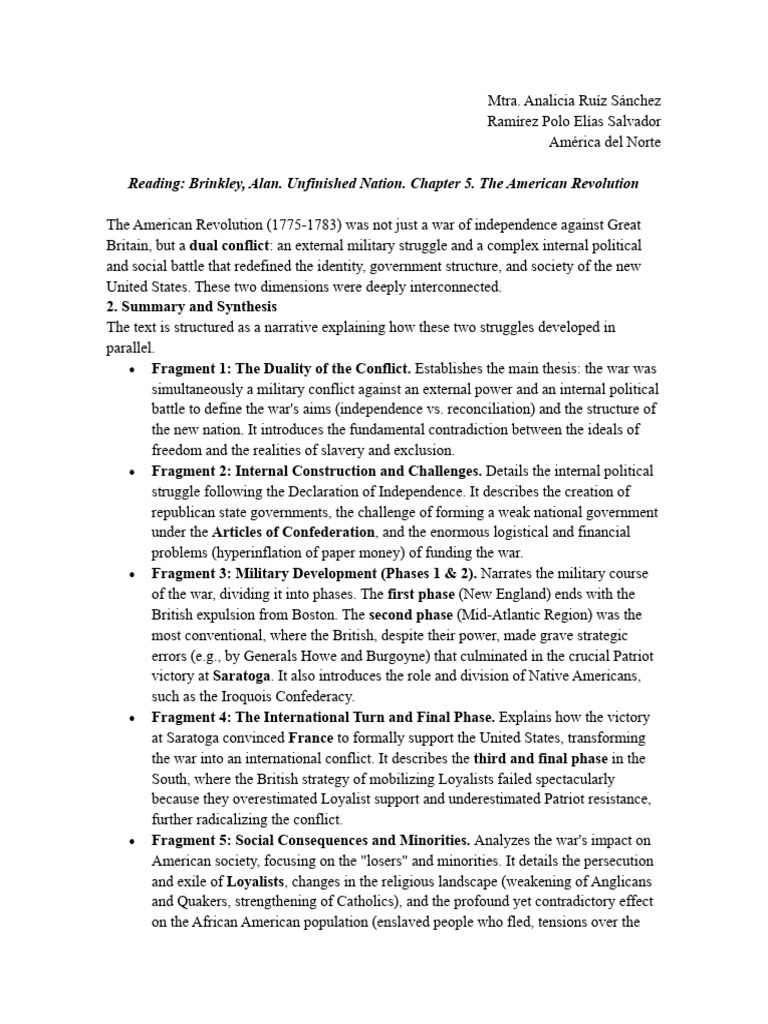 Chapter 5. The American Revolution | PDF | Loyalist (American ...