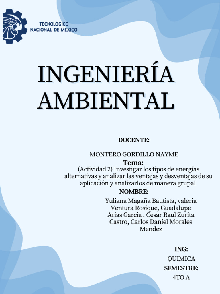 (Actividad 2) Investigar Los Tipos de Energia | PDF | Energía renovable ...