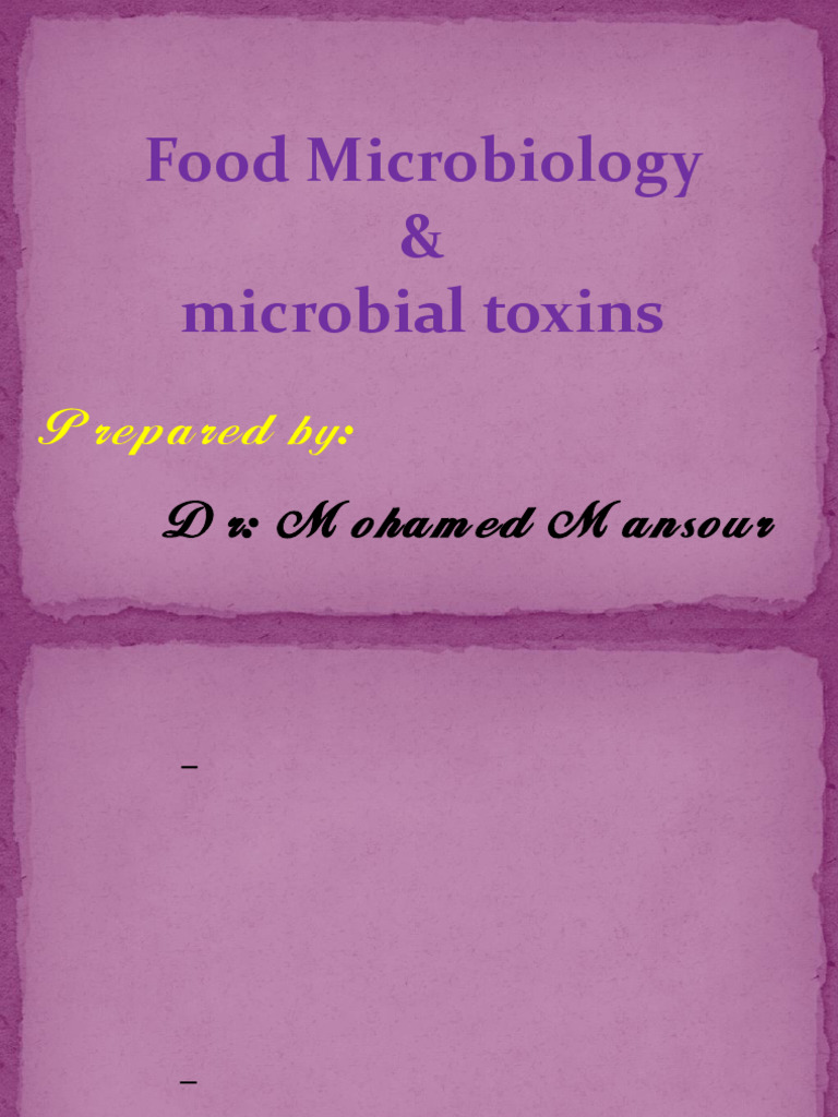 Food Microbiolog Microbial Toxins Curse 2017 | PDF | Bacteria | Microorganism