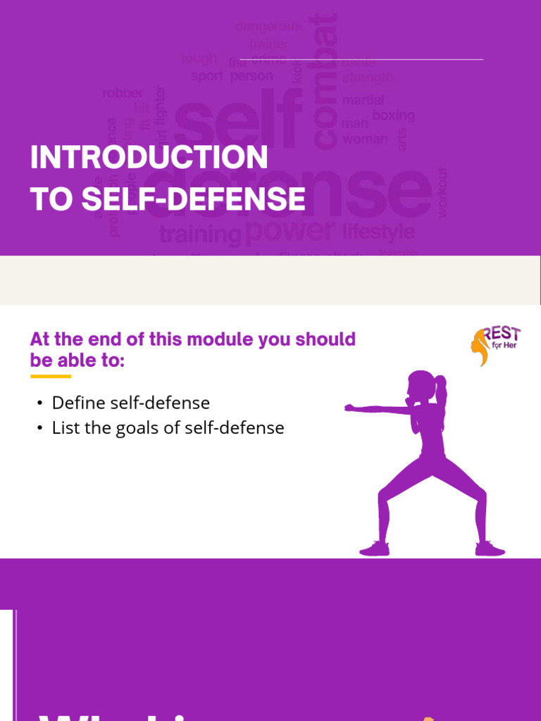 Understanding Self-Defense Goals | PDF