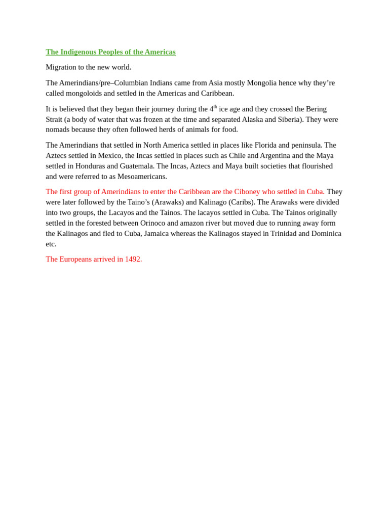 Indigenous Peoples Before 1492 | PDF