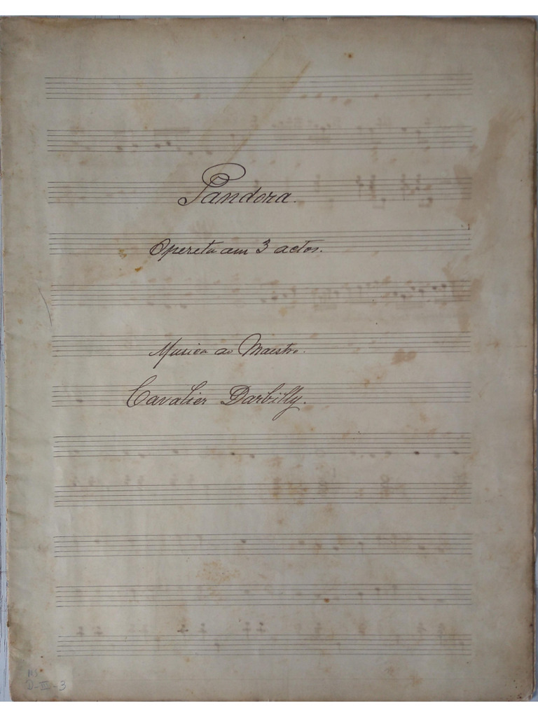 Pandora Opereta em Três Actos | PDF