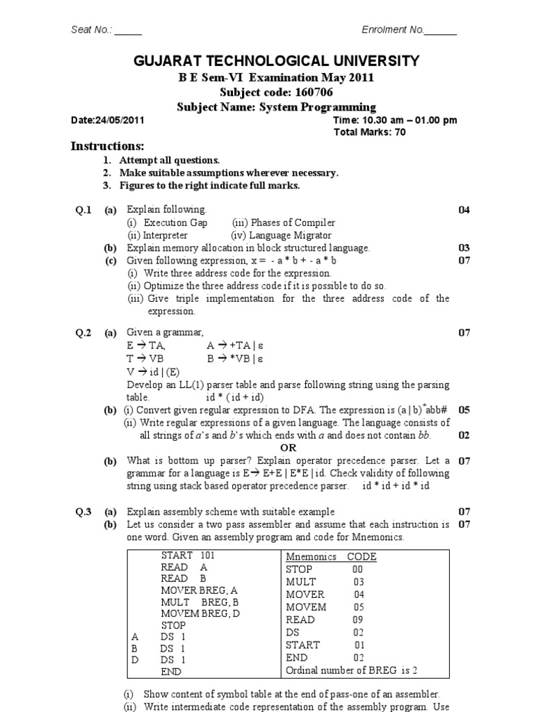 System Programming Pdf Assembly Language Parsing