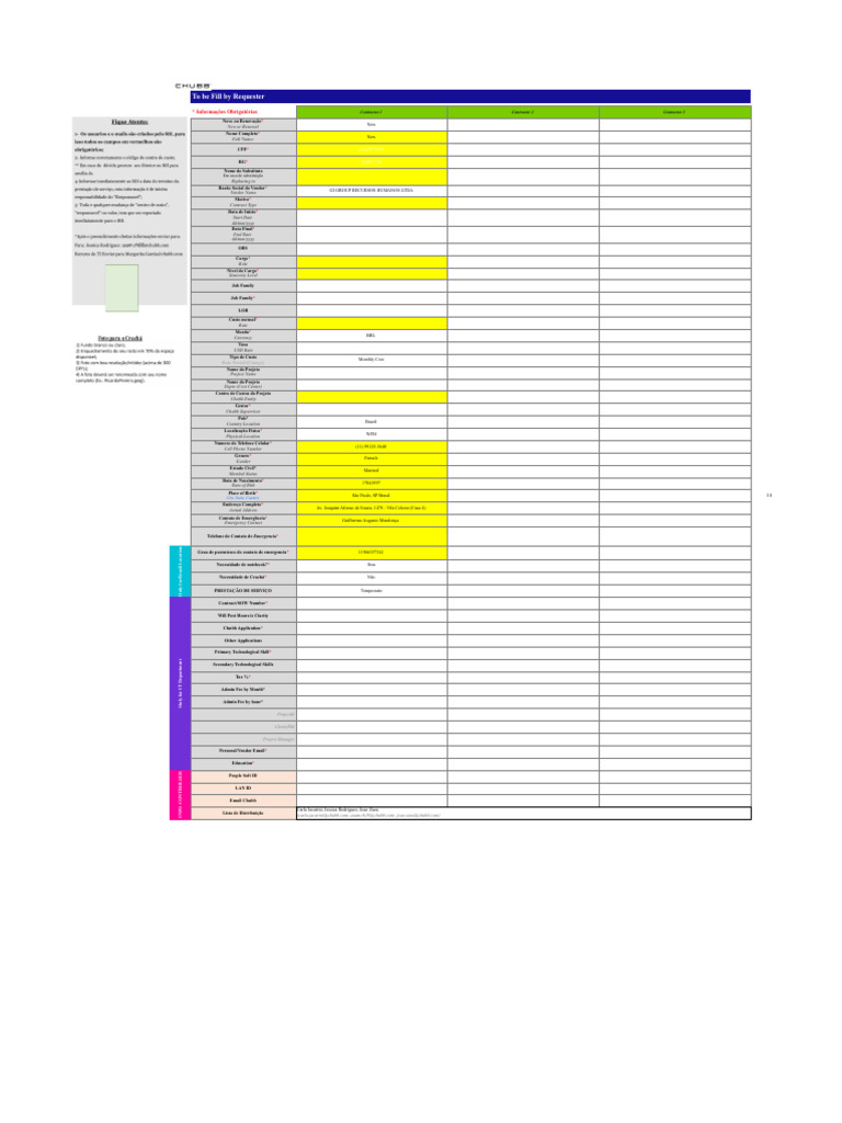 Chubb Contractor Information Form | PDF | Information Technology ...