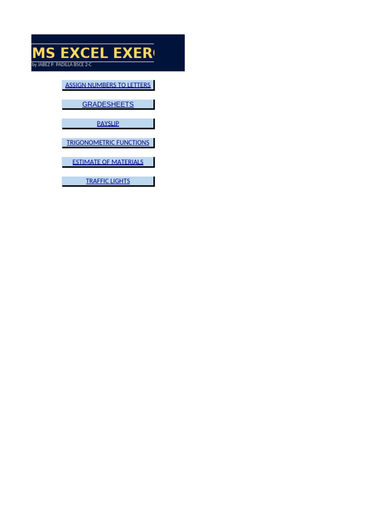 Aguillon 2 C Ms Excel Exercises | PDF