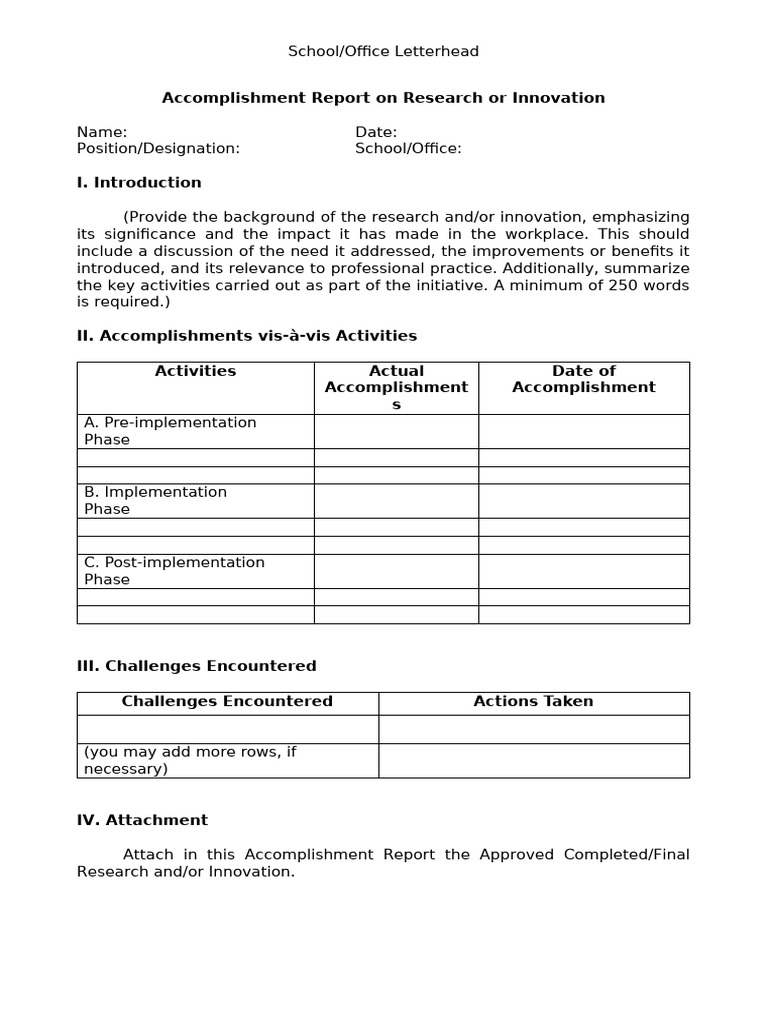 Research Accomplishment Report | PDF
