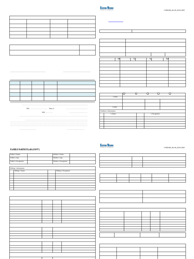Application Form Evsb | PDF