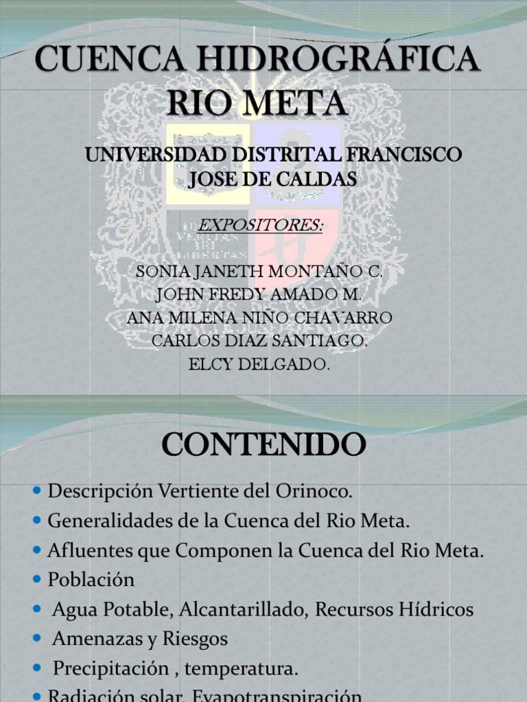 Generalidades del Río Meta y su Cuenca | PDF | Evapotranspiración | Río