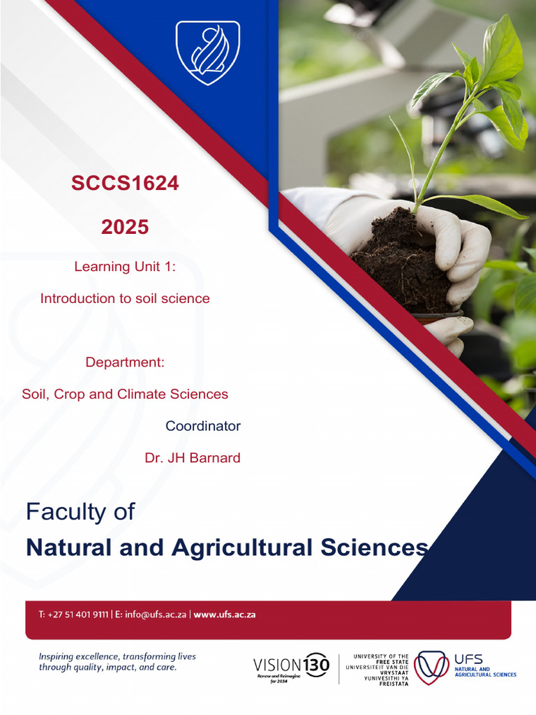 SCCS1624 LearningUnit1 2025 | PDF | Soil | Plant Nutrition