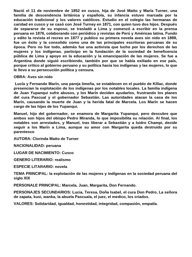 Nació El 11 de Noviembre de 1852 en Cusco | PDF