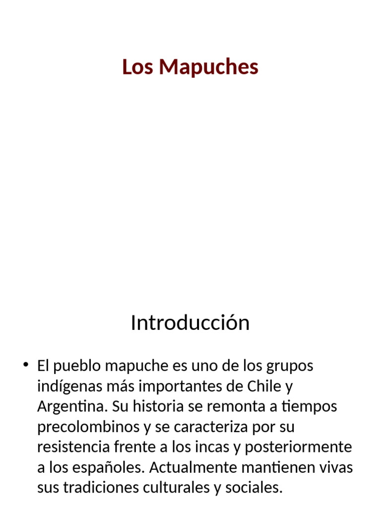 Presentacion Mapuches | PDF