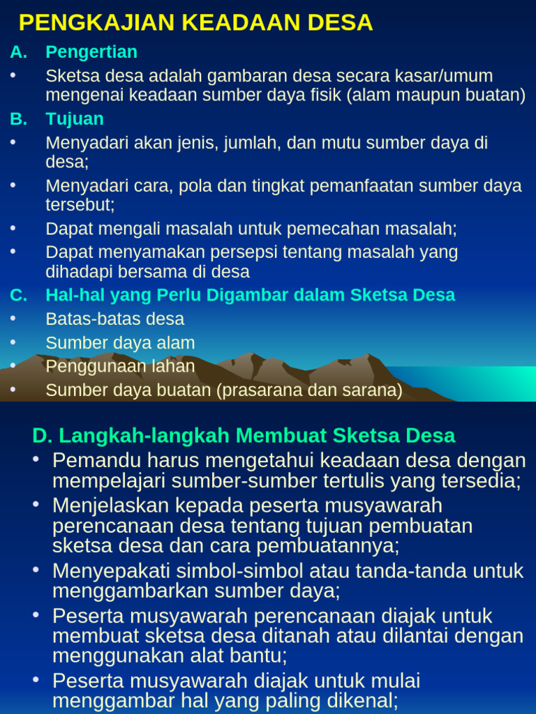 Sketsa Desa: Panduan dan Contoh | PDF