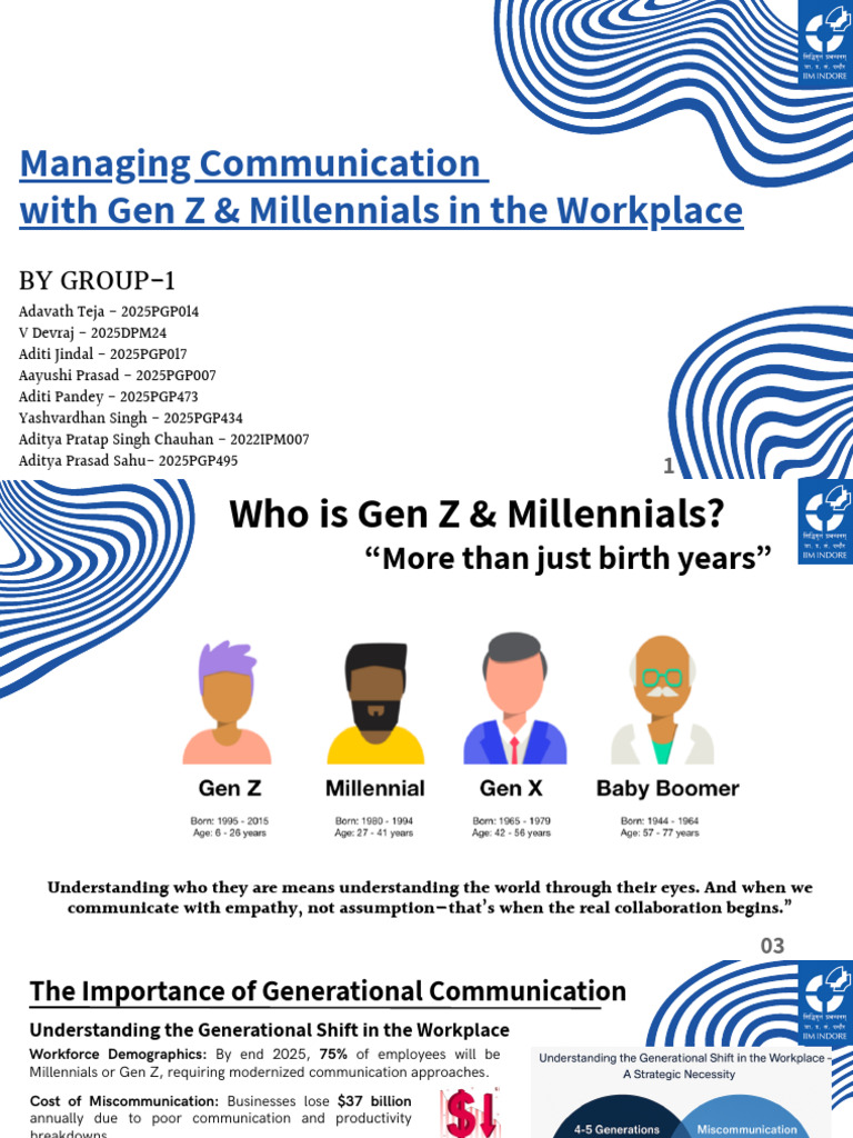 Managing Communication With Gen Z & Millennials in The Workplace by Group 1 | PDF | Online Chat ...