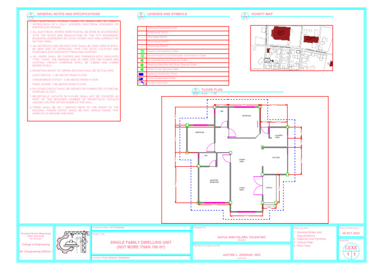 Single Family Dwelling Unit Plans | PDF | Power (Physics) | Electricity