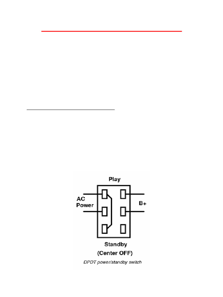 Install a Standby Switch for Tube Amps | PDF
