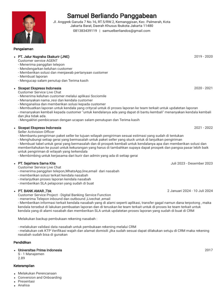 Resume Samuel Berli An Do | PDF