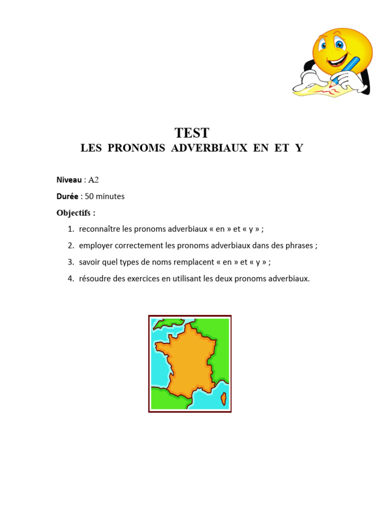 Exercices sur les pronoms Y et EN | PDF