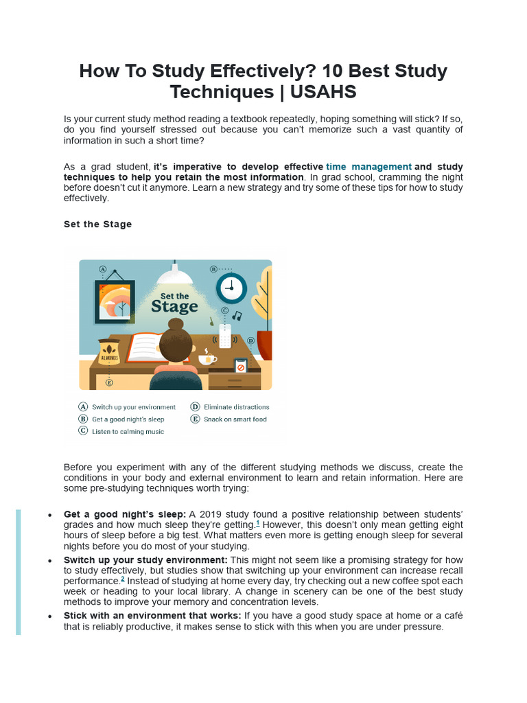 How To Study Effectively | PDF | Flashcard | Memory