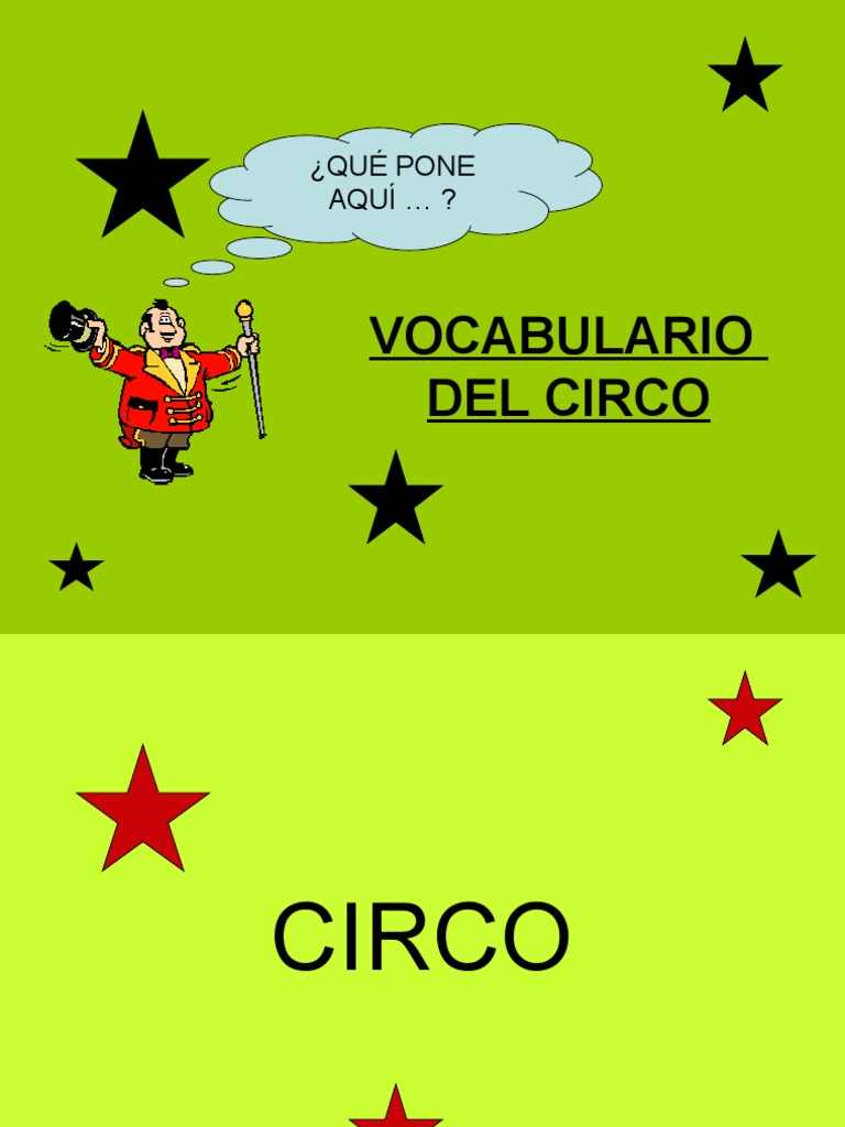 Vocabulario Del Circo | PDF | Arte | Poesía