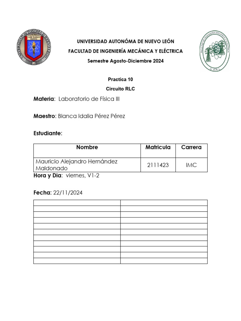 Practica 10 Lab Fis 3 | PDF