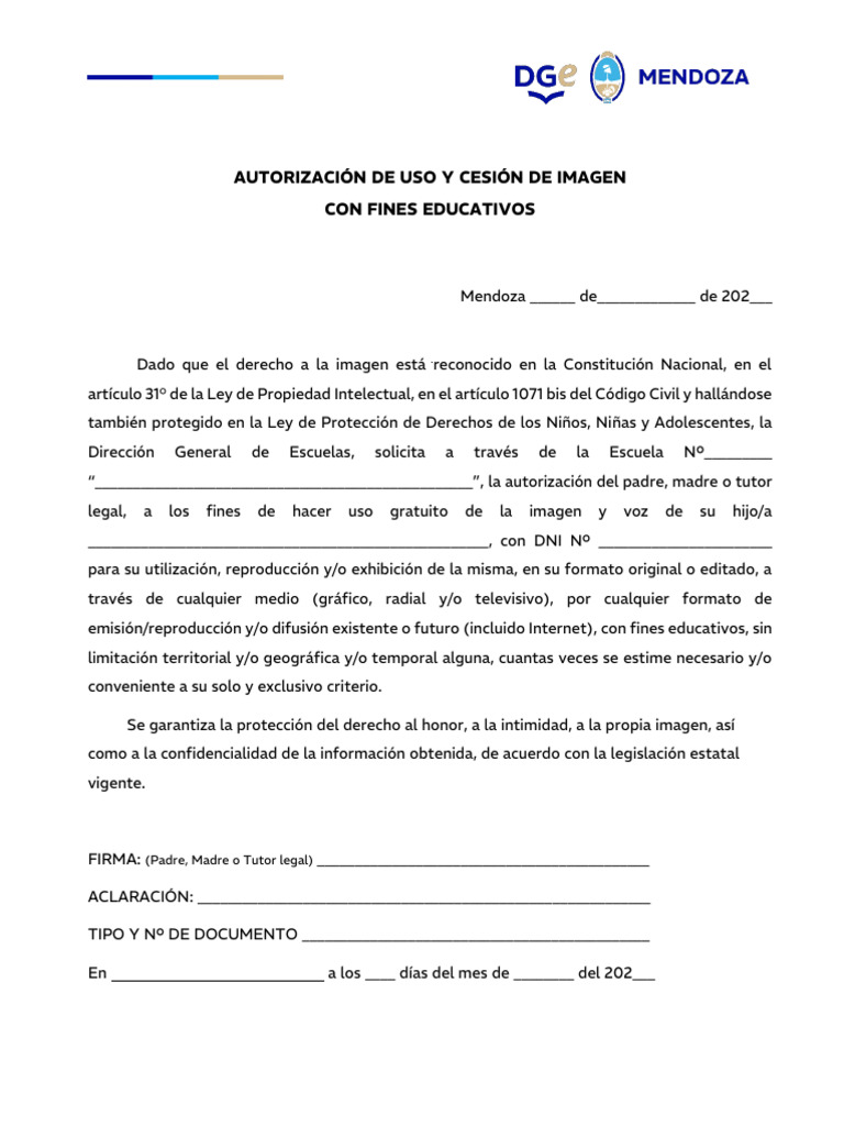 Uso de Imagen Dge 2025 | PDF