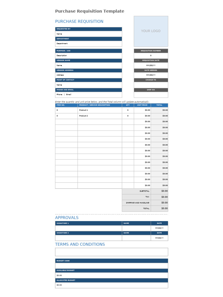 Ic Purchase Requisition Template 9181 | PDF | Computing