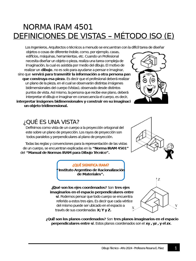 Norma IRAM 4501: Vistas y Perspectivas | PDF | Perspectiva (Gráfica ...