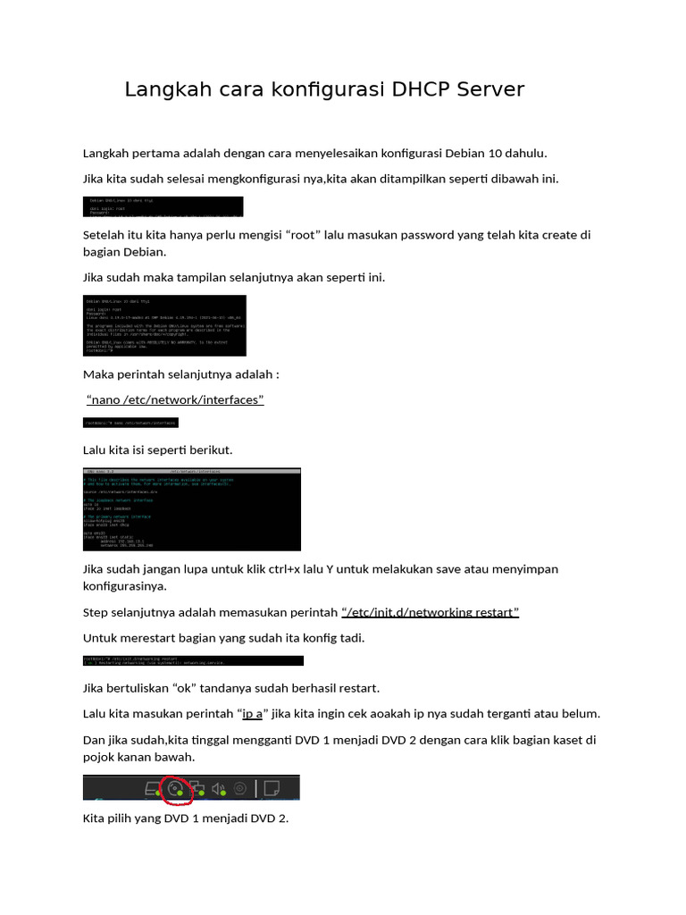 Doni Ahmad Junaedi Langkah Cara Konfigurasi DHCP Server | PDF
