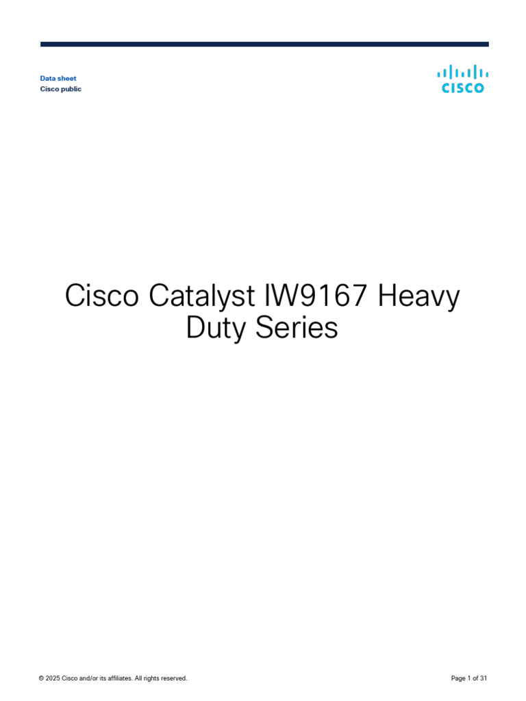 Cisco Catalyst IW9167 Series Overview | PDF | Wi Fi | Wireless Access Point